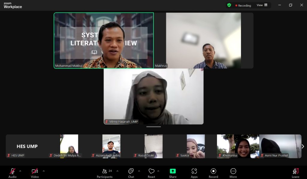 Guest Lecturer Prodi HES UMP Kupas Tuntas Tuntas Systematic Literature ...